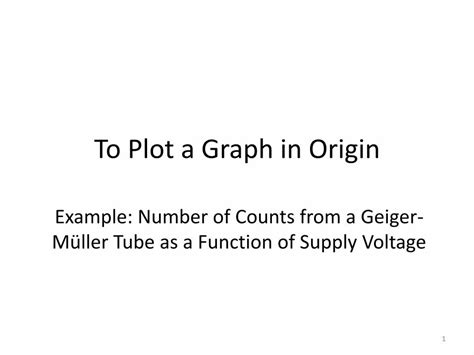 Pdf To Plot A Graph In Origin · To Plot A Graph In Origin Example Number Of Counts From A