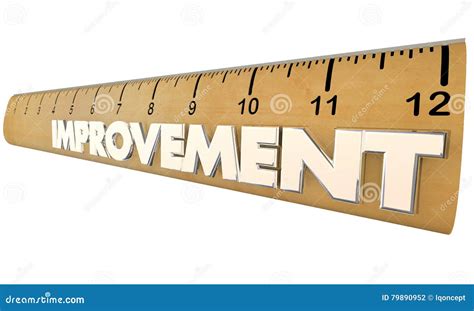 Improvement Process Measurement Metrics Ruler Stock Illustration