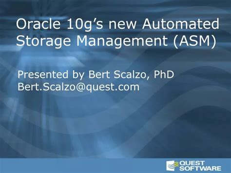 Ppt Oracle 10gs New Automated Storage Management Asm Powerpoint Presentation Id1220269