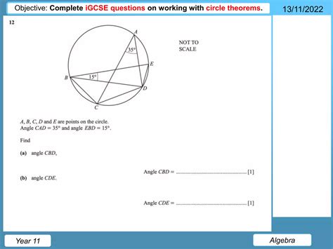 Year 11 Circle Theorems Igcse Questions 1 Pptx