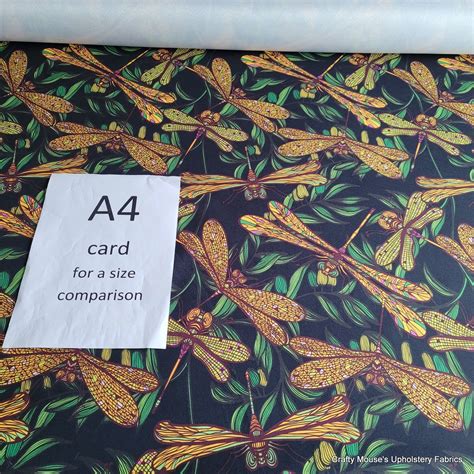 Dragonflies On Black 355gsm Velour Velvet Crafty Mouses
