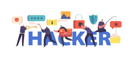 해커 개념 사이버 범죄자 피싱 개인 데이터 훔치기 자격 증명 암호 은행 문서 사기에 대한 스톡 벡터 아트 및 기타 이미지 사기 포스터 개념 Istock