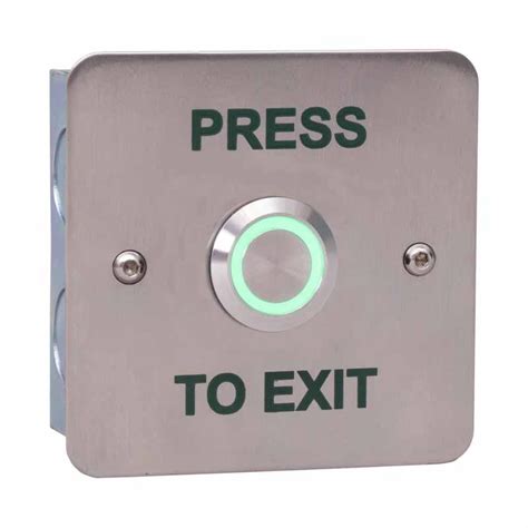 Press To Exit Button Illuminated Green Button