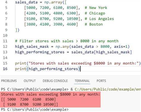How To Filter Numpy 2d Array By Condition In Python