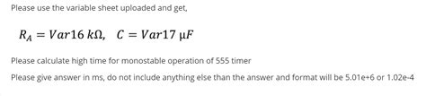 Solved Please Use The Variable Sheet Uploaded And Get Ra