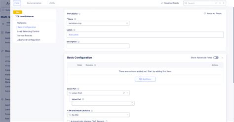 tcp load balancer f5 distributed cloud technical knowledge