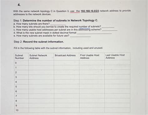 With The Same Network Topology C ﻿in Question 3 ﻿use