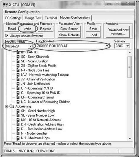 Configuring Xbee Transceiver As Zigbee Router Download Scientific Diagram