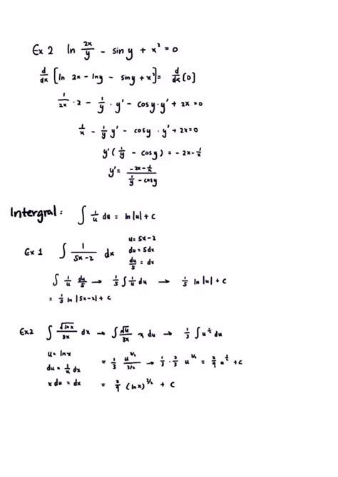 Logarithmic And Trigonometric Function Integration Examples Edubirdie