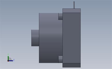 42直接出线后端盖带刹车电机模型 Solidworks 2008 模型图纸下载 懒石网