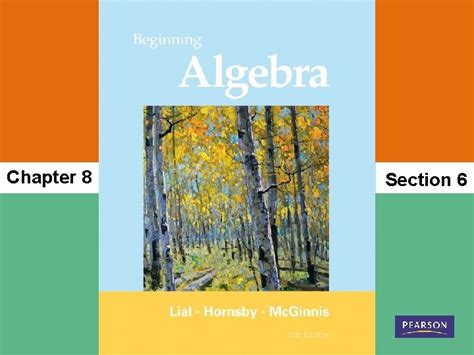 Chapter 8 Section 6 8 6 Solving Equations