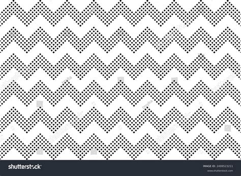 Seamless Geometric Zig Zag Dots Pattern Stock Vector Royalty Free