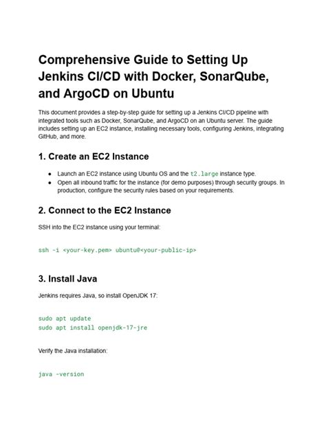 Jenkins End To End Cicd Implementation With Detailed 1 Pdf Software Repository Sudo
