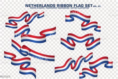 네덜란드 리본 플래그 세트 요소 디자인 3d 스타일 벡터 일러스트 레이 션 개념에 대한 스톡 벡터 아트 및 기타 이미지 개념 개념과 주제 공휴일 Istock