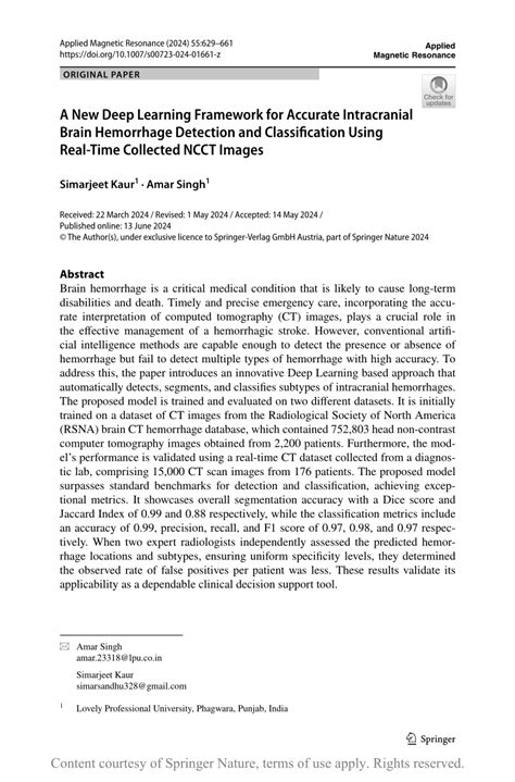 A New Deep Learning Framework For Accurate Intracranial Brain Hemorrhage Detection And