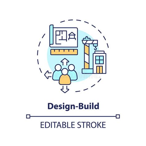 2d Thin Linear Icon Design Build Concept Stock Vector Illustration Of Plan Building 295550301