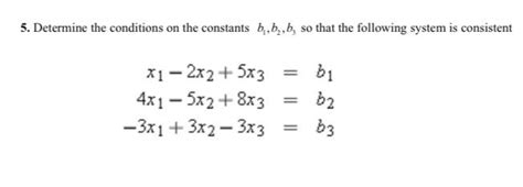 [solved] 5 determine the conditions on the constants b