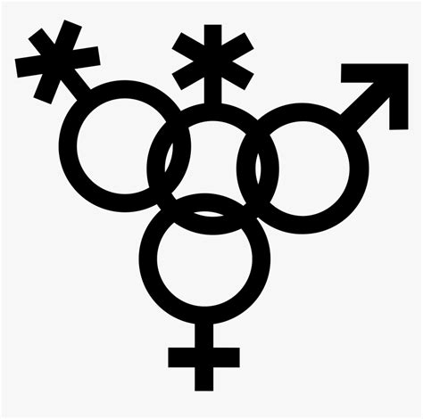 Nonbinary Symbol Interlocked With Nonbinary Venus Gender Symbol Icon