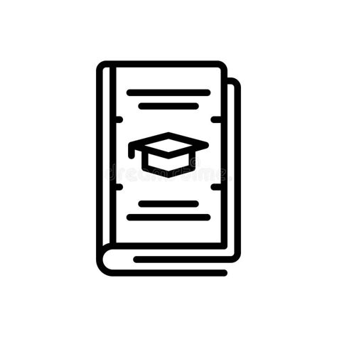 Black Line Icon For Thesis Theory And Contention Stock Vector