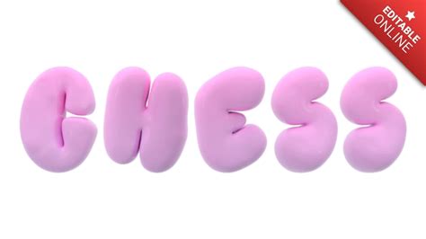 Chess Pink Balloon 3d Alphabet Font Text Effect Generator