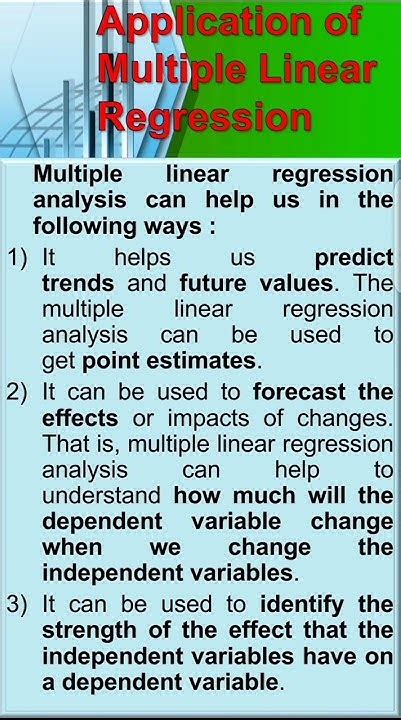 B Statistics Application Of Multiple Linear Regression Youtube