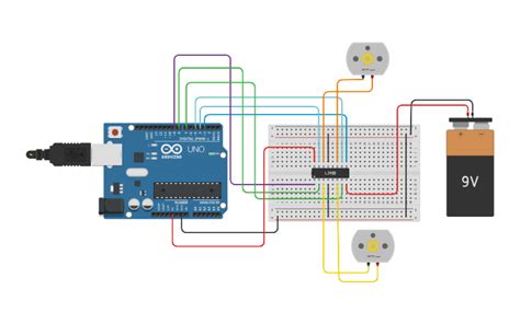 Circuit Design Dc Motor Control With With Button Tinkercad