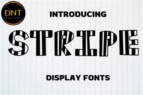 Stripe Font By Danita Kukkai · Creative Fabrica