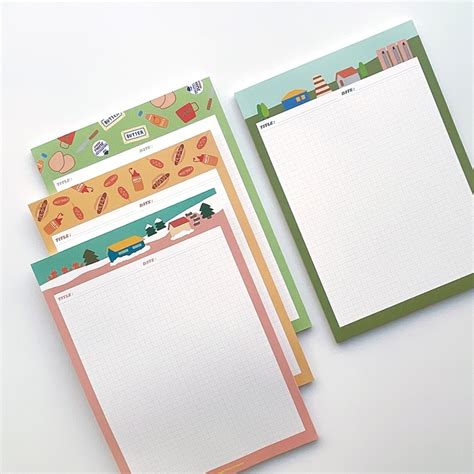 B5 일러스트 모눈 대떡메 노트패드 감도 깊은 취향 셀렉트샵 29cm