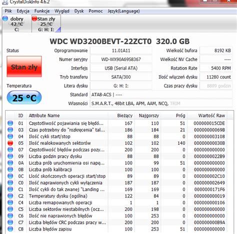Komunikat Windows S M A R T Status BAD Backup And Replace