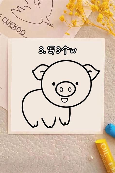 小猪的简笔画20张 几塔之家