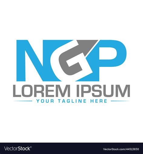 Ngp Letter Logo Design Royalty Free Vector Image