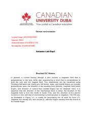 Sensor And Actuator Lab Exp1 Brushed DC Motors Understanding Course Hero