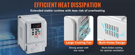 VEVOR VFD 4KW18A5HP Variable Frequency Drive For 3 Phase Motor Speed Control VEVOR US