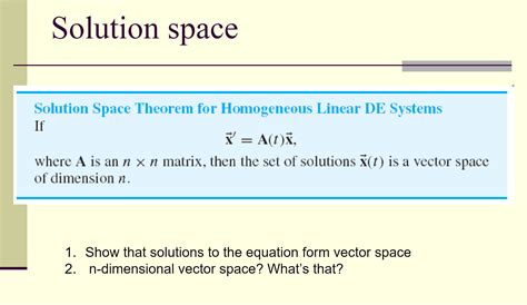 Solved Solution Space Solution Space Theorem For Homogeneous