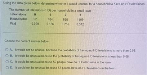 Solved Using The Data Given Below Determine Whether It