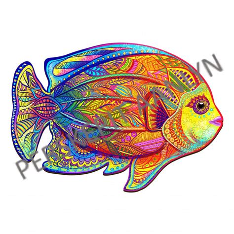 Wooden Puzzle Fish 016 Perskepit