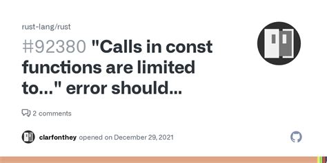 Calls In Const Functions Are Limited To Error Should Specifically Say What Part Isnt Const