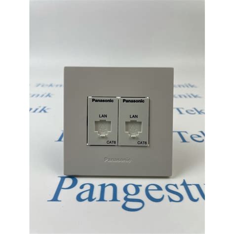 Jual Outlet Stop Kontak Data Lan Double Data Cat6 Cat 6 Panasonic