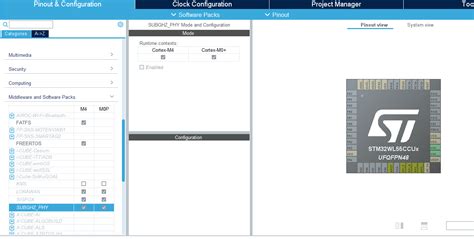 solved stm32wl55 middleware subghzphy grayed out stmicroelectronics community