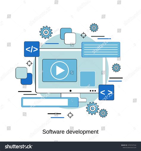 Software Development Application Testing Interface Construction Stock Vector Royalty Free
