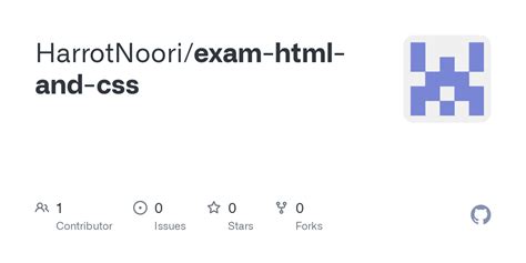 Github Harrotnooriexam Html And Css
