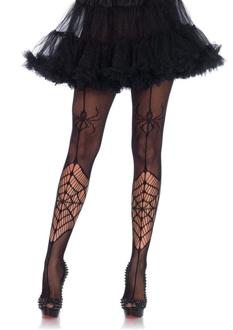 Spider Fishnet Tights Womens Pantyhose Hosiery Leg Avenue