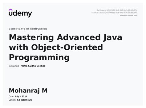 Mohanraj M On Linkedin Javaprogramming Udemy