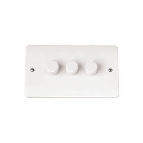 Cma147 Scolmore Click Mode 250w 3 Gang 2 Way Dimmer Switch Leading Edge Superlec Direct