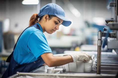 Premium Ai Image Factory Operator At Work