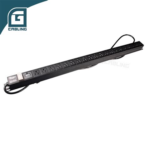 Gcabling 1u 20 Port Usa Socket Pdu With Surge Overload Switch Gcabling Optical Fiber Products