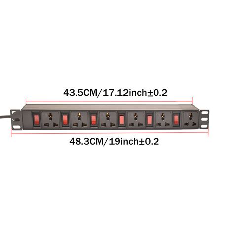 Server Rack Pdu Power Strip Power Distribution Unit 6 Socket 6 Ways Universal Extension Socket