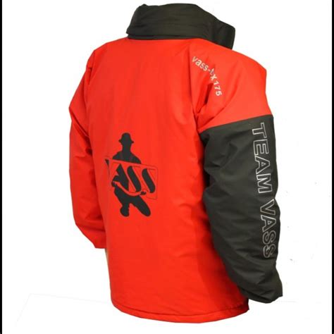 Team Vass 175 Winter Lined Waterproof Jacket Redblack And Greyblack