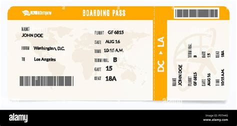 Modern Airplane Template Realistic Plane Admission Boarding Pass