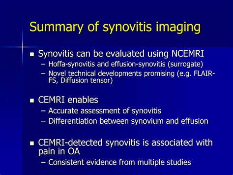 Imaging Of Synovitis In Oa Pptx